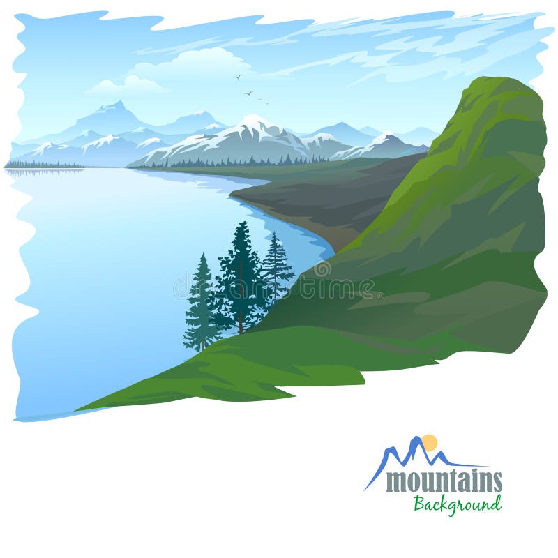 Mountain And Water Clipart