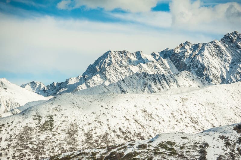 Snow Mountain in China stock image. Image of high, alps - 45860753
