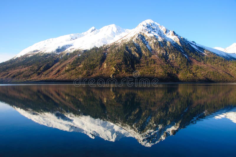 Snow Mountain and Lake stock photo. Image of landscape - 28581668