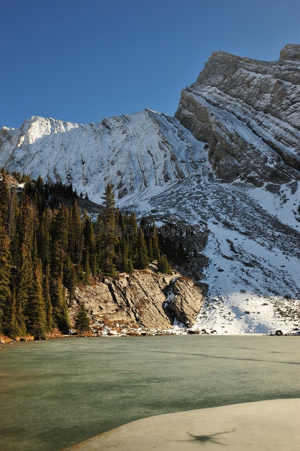 Snow mountain and lake stock photo. Image of lake, chester - 7271936