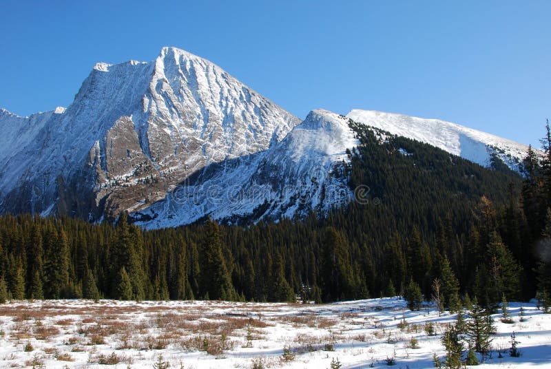 Snow mountain and meadow stock photo. Image of hiking - 7475064