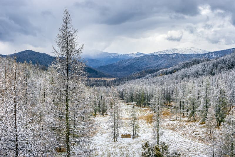 Snow on mountain pass stock photo. Image of cold, breathtaking - 67398512