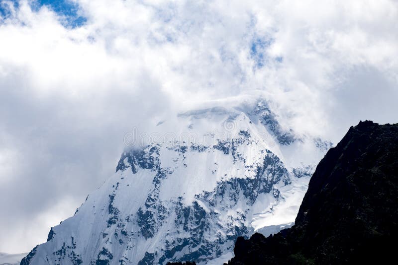 Snow Mountain Pick Caucasus Stock Photo - Image of winter, caucasus ...