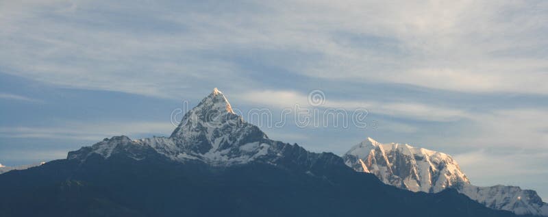 The Snow Mountain in Pokhara,nepal Stock Photo - Image of snow, nepal ...