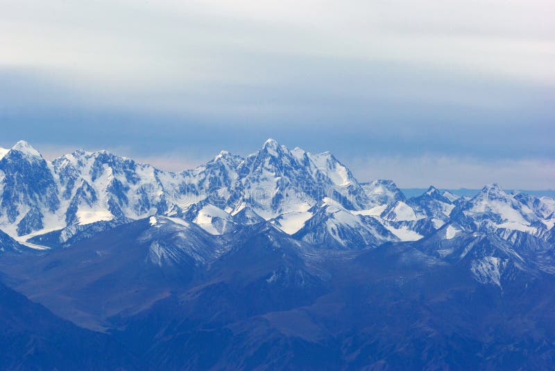 Snow Mountain Range Landscape Stock Photo - Image of outdoor, alpine ...
