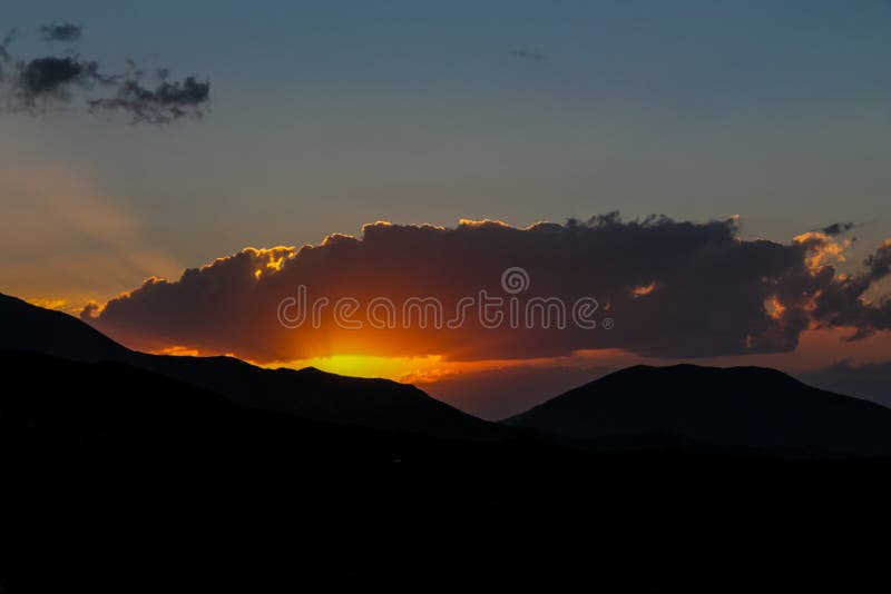 Snow Mountain Ridge at Sunset Stock Image - Image of extreme, alpine ...