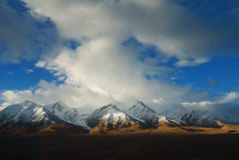 Snow Mountain in Tibet stock image. Image of peaks, snow - 3646389