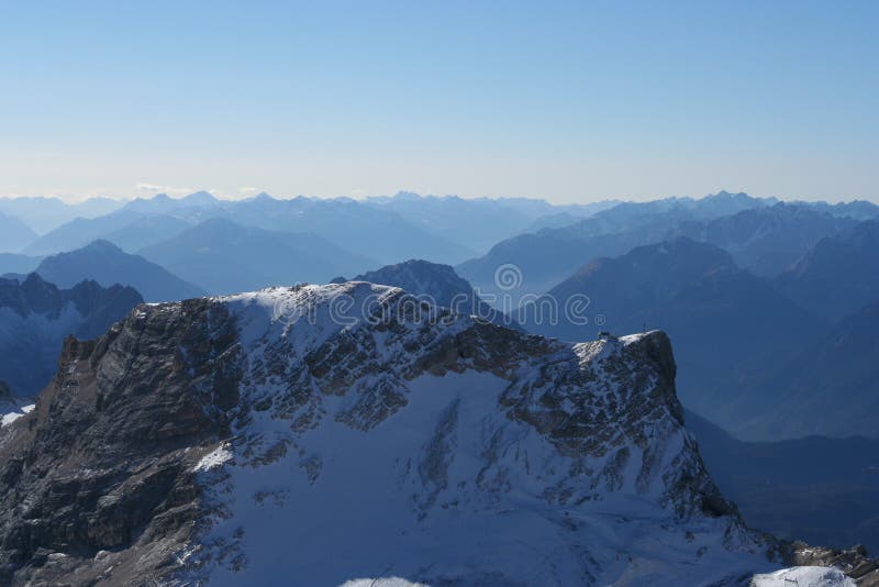 Snow Mountain Zugspitze, Germany. Stock Photo - Image of cold, snow ...