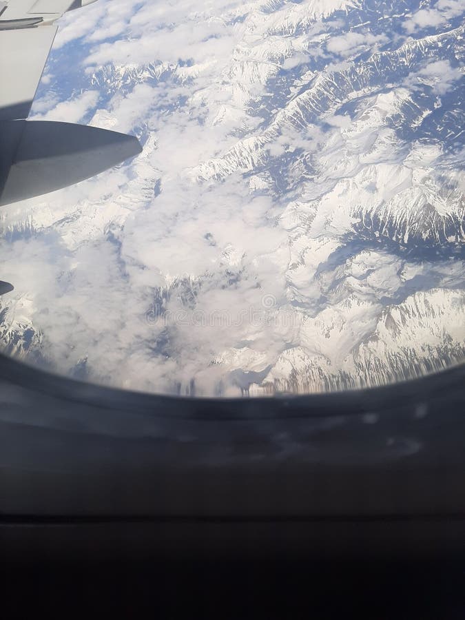 Snow in the Mountains from Above Stock Image - Image of snow, freezing ...