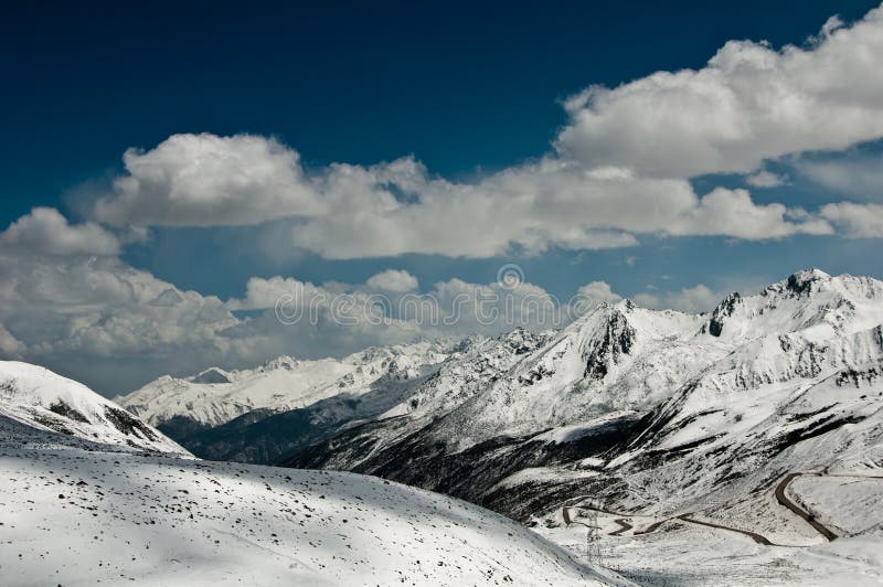 Snow mountains, china stock image. Image of asia, range - 20535015