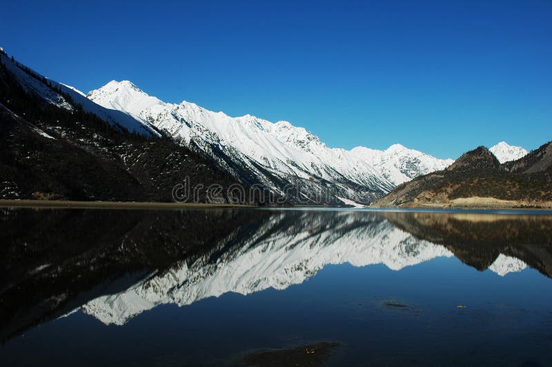 Snow Mountains And Lake Picture. Image: 7989734