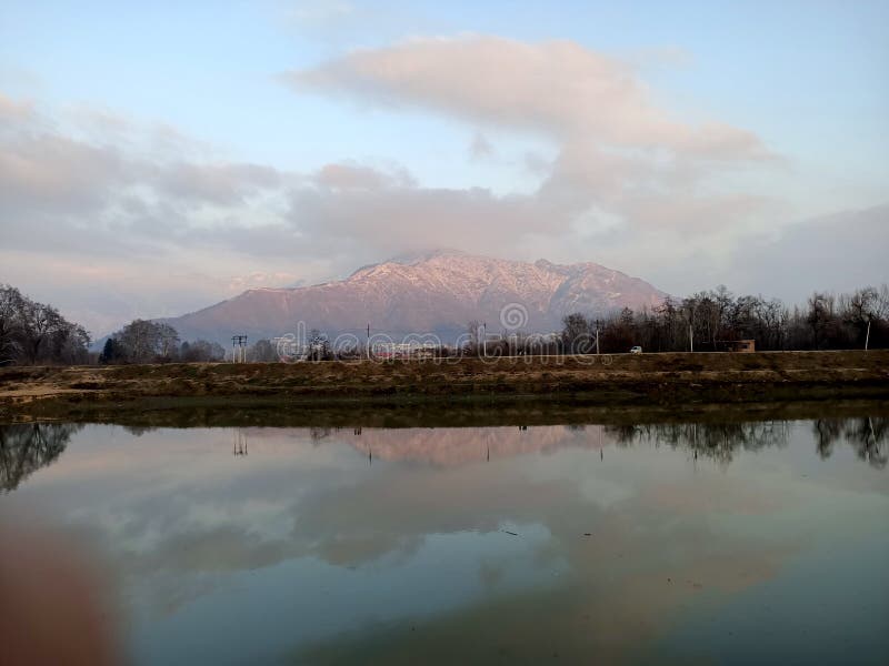 Snow Mountains Reflection on Water . River Sky Nature Beautiful Beauty ...