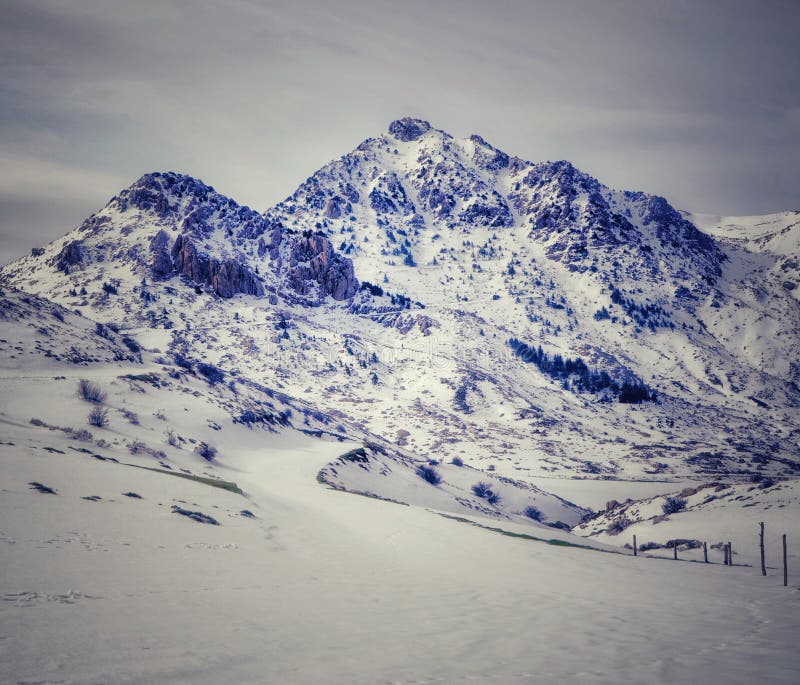Snow in mountains stock photo. Image of snow, algeria - 165150992