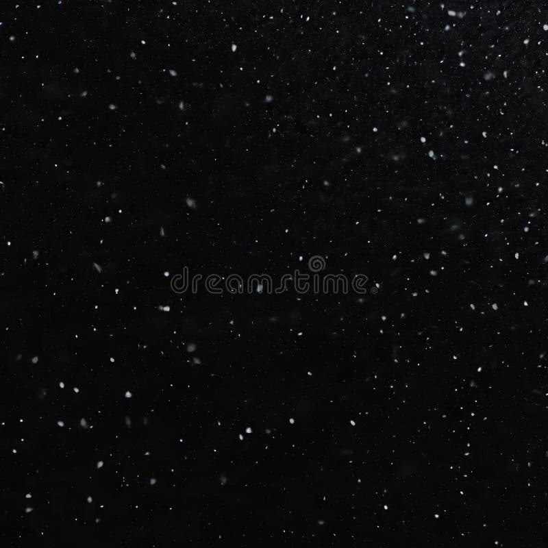 Snow Particles on Dark Black Background Stock Illustration ...