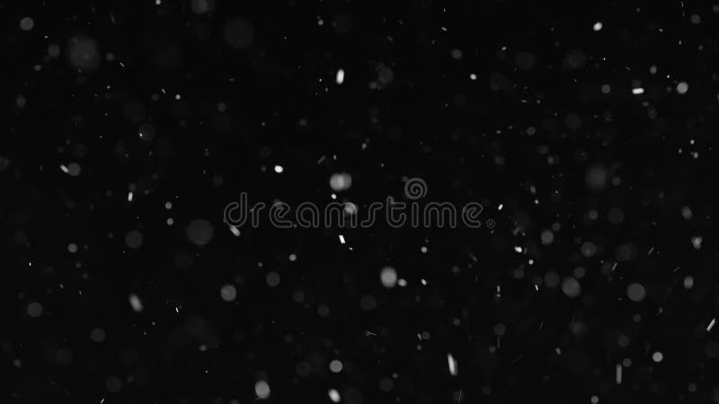 Snow Particles Effects on Black Background Stock Footage - Video of ...
