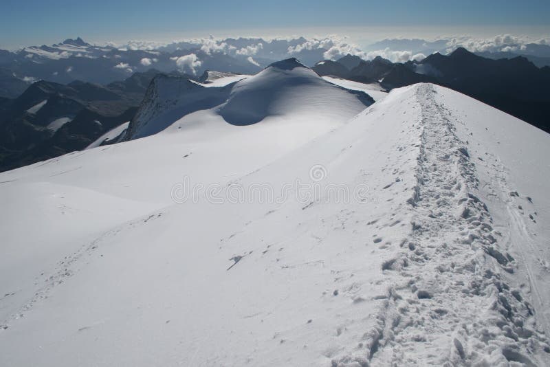 Snow path stock photo. Image of glacier, summer, path - 1345884