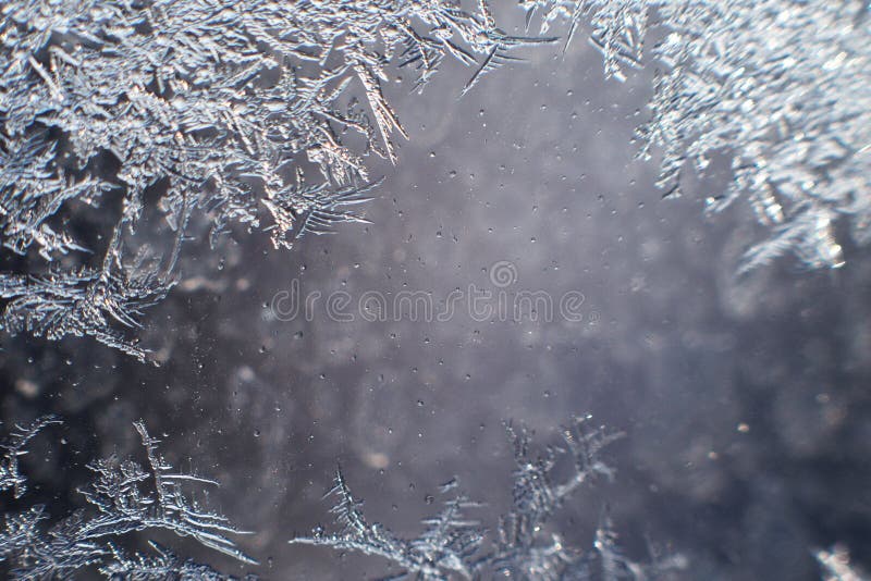 Snow pattern on the glass stock photo. Image of decoration - 154672112