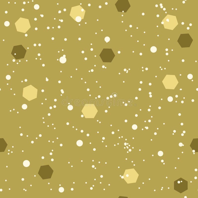 Snow Pattern with Hexagonal Confetti. Seamless Vector Stock Vector ...