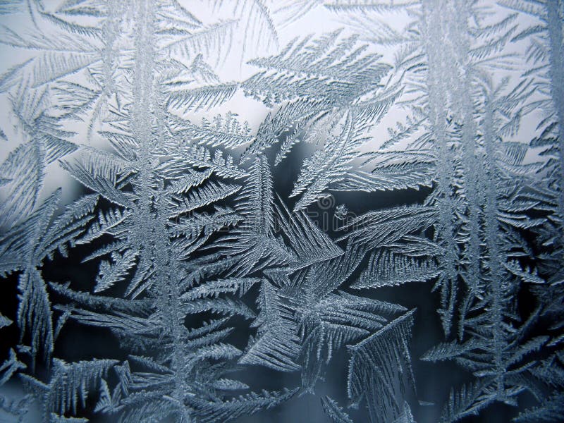 Snow Pattern on Window Pane Stock Photo - Image of frosty, nature ...