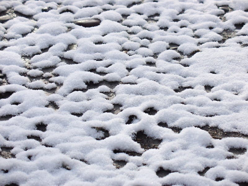 Snow patterns on asphalt stock photo. Image of asphalt - 48890548