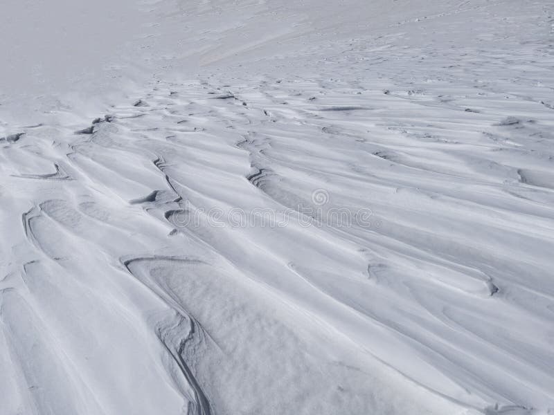 Snow Patterns Formed by Heavy Storms Stock Photo - Image of traces ...