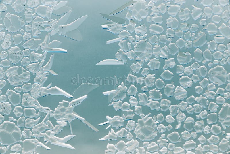 Snow Patterns on Glass As an Abstract Background Stock Image - Image of ...