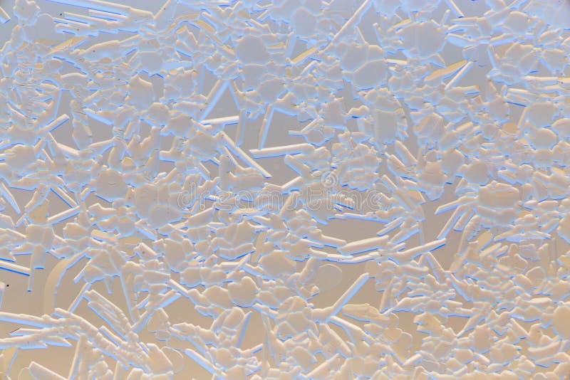 Snow Patterns on Glass As an Abstract Background Stock Photo - Image of ...