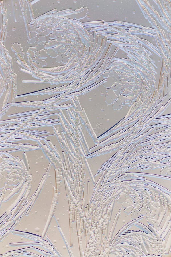 Snow Patterns on Glass As an Abstract Background Stock Photo - Image of ...