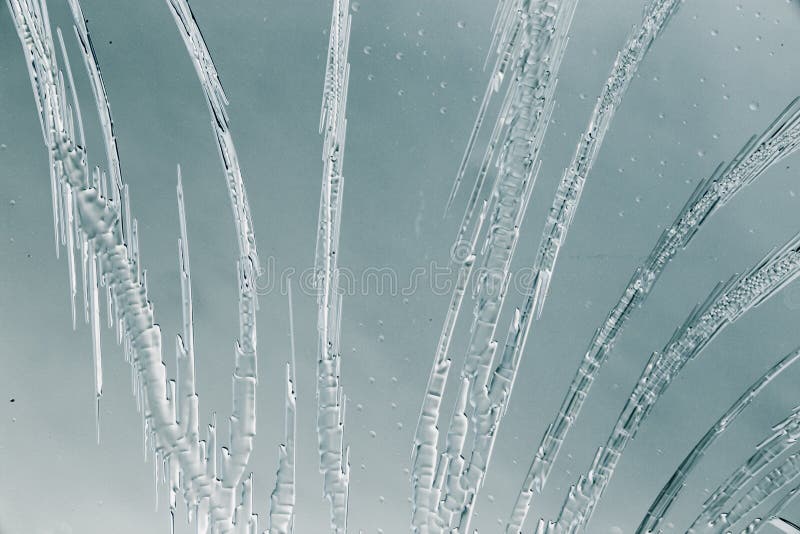 Snow Patterns on Glass As an Abstract Background Stock Photo - Image of ...