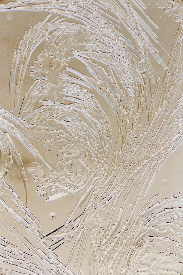 Snow Patterns on Glass As an Abstract Background Stock Photo - Image of ...