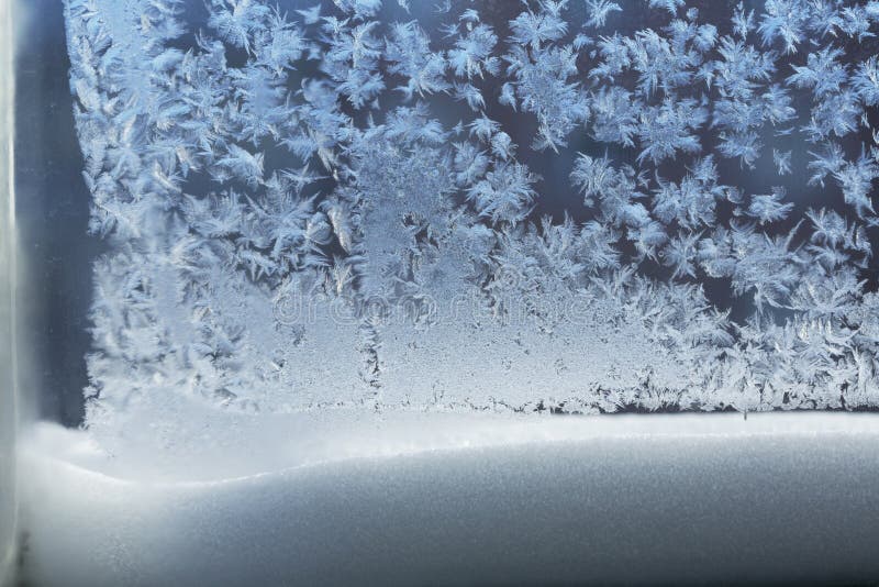 Snow patterns on glass stock image. Image of abstract - 81020911