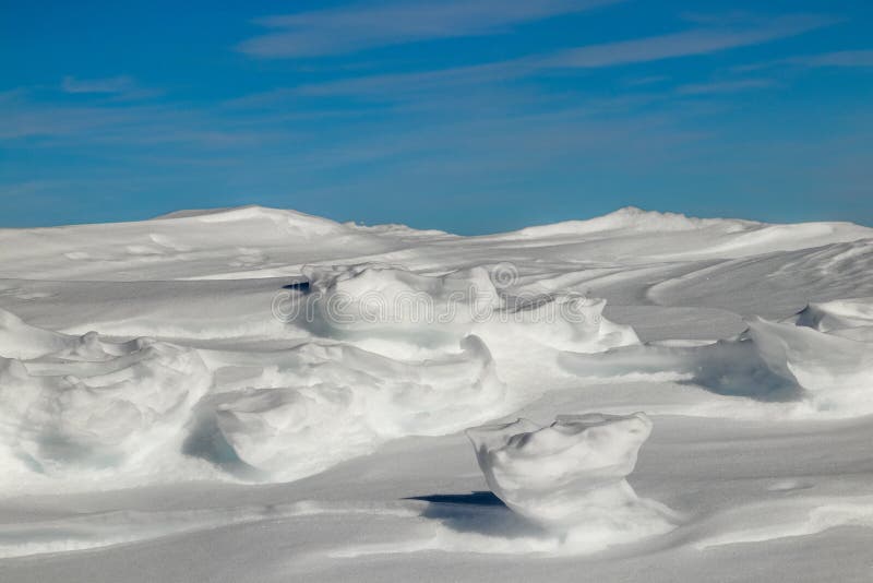 Snow Patterns Made by Nature with Sky Stock Image - Image of outdoor ...