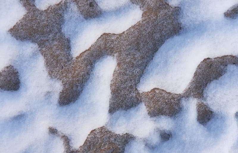 Snow patterns in the sand stock image. Image of abstract - 206399773