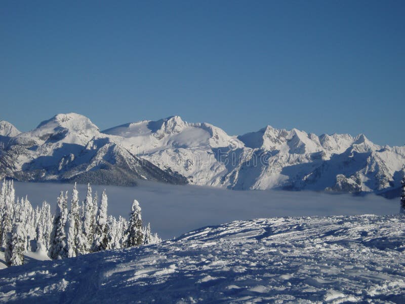 Snow peak stock image. Image of winter, landscape, snow - 88269