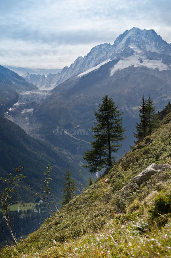 Snow peaks of French Alps stock photo. Image of view - 26943746