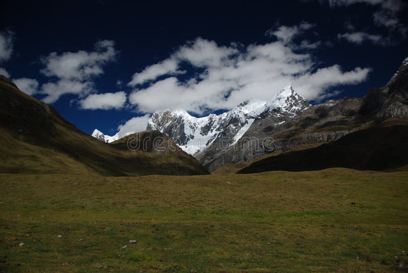 Snow Peaks and Mountains in Peru Stock Photo - Image of view, huayhuash ...