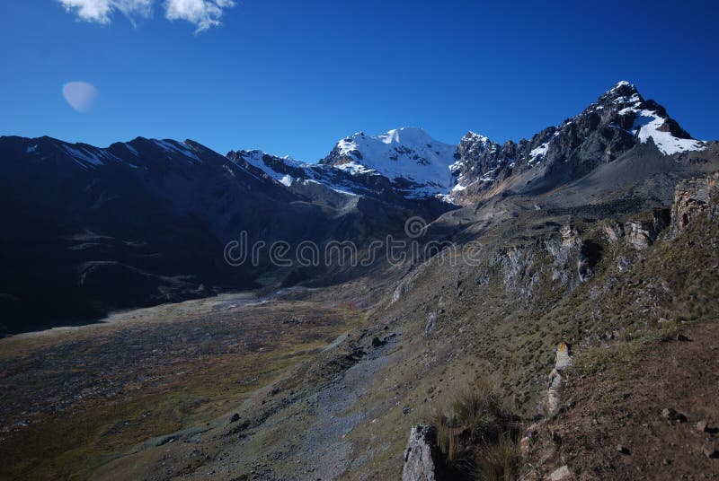 Snow Peaks and Mountains in Peru Stock Photo - Image of landscape ...