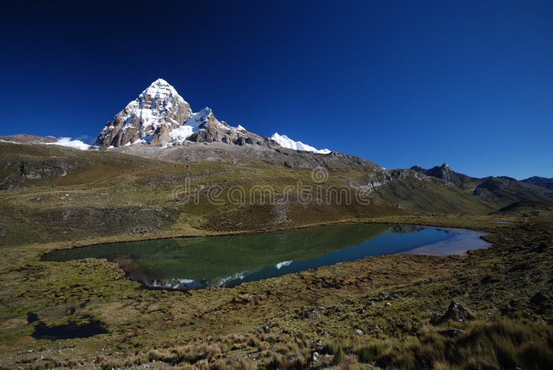 Snow Peaks and Mountains in Peru Stock Image - Image of peaks, lagoons ...