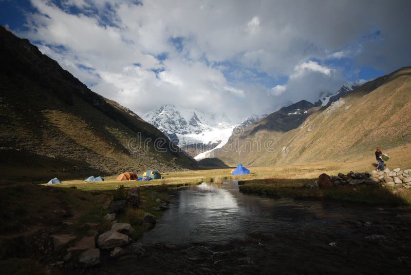 Snow Peaks and Mountains in Peru Stock Photo - Image of nature, skies ...