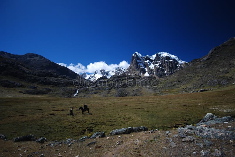 Snow Peaks and Mountains in Peru Stock Photo - Image of lagoon, hiking ...