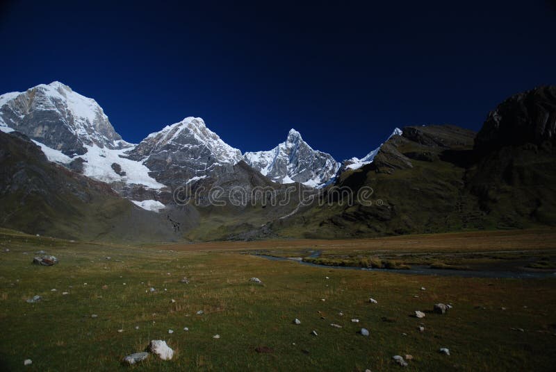 Snow Peaks and Mountains in Peru Stock Photo - Image of nature ...