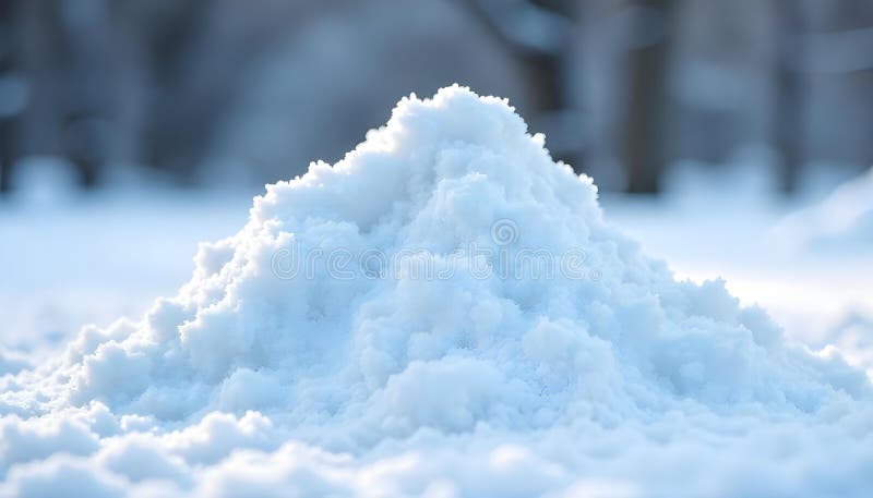 Snow Pile with Fluffy White Texture Stock Illustration - Illustration ...