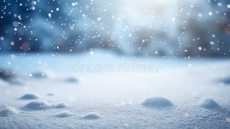 Snow Piles on the Ground and Falling Snow Background. Product Display ...