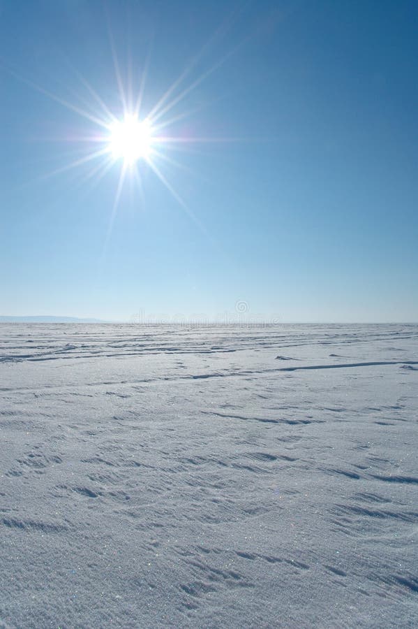 Snow plain illuminated sun stock image. Image of wallpaper - 16062489