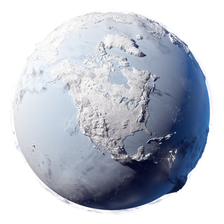 Snow Planet Earth stock illustration. Illustration of canada - 16925200