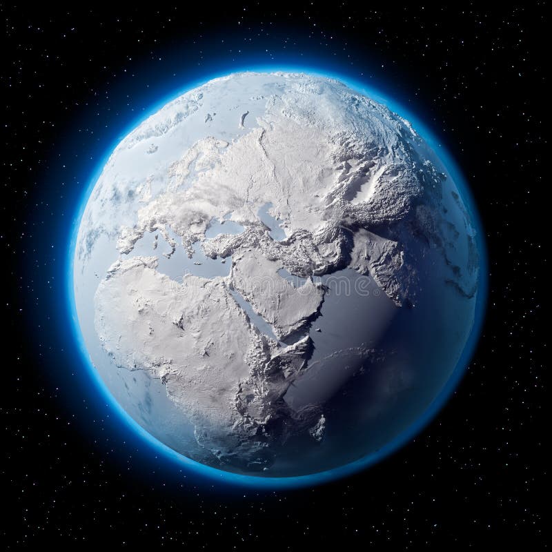 Snow Planet Earth stock illustration. Illustration of night - 17080482