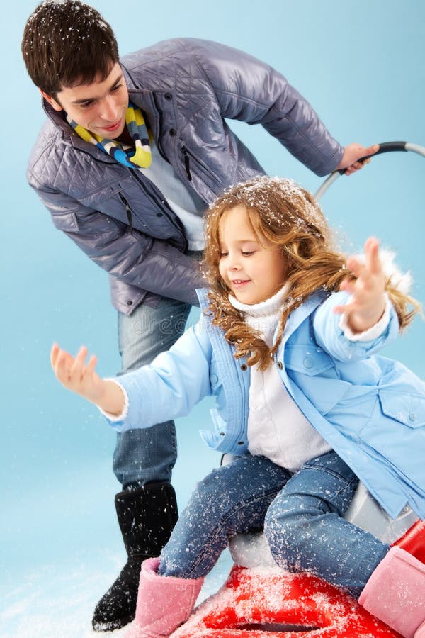Snow play stock image. Image of pair, fall, people, adult - 13240351