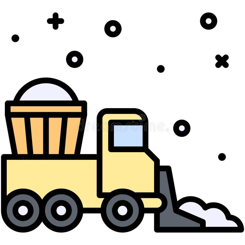 Snow Plow Icon, Winter City Related Vector Stock Vector - Illustration ...