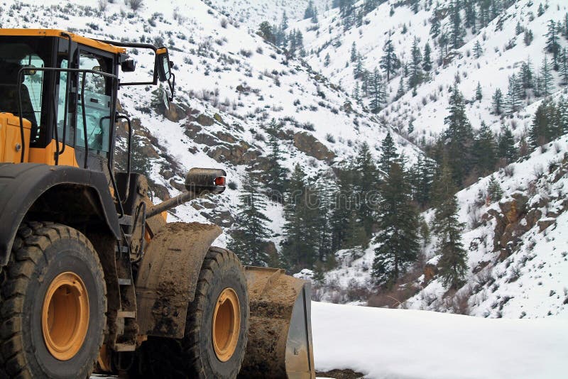 Snow Plow Waiting for the Next Storm Stock Image - Image of plow ...