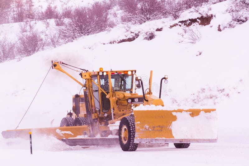 Snow plow editorial stock image. Image of nature, heavy - 283650424